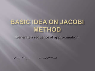 Jacobi method | PPTX