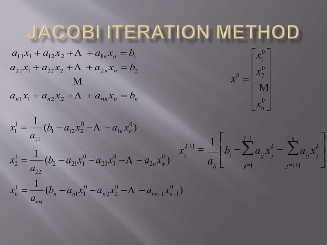 Jacobi method | PPTX