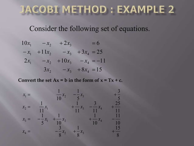 Jacobi method | PPTX