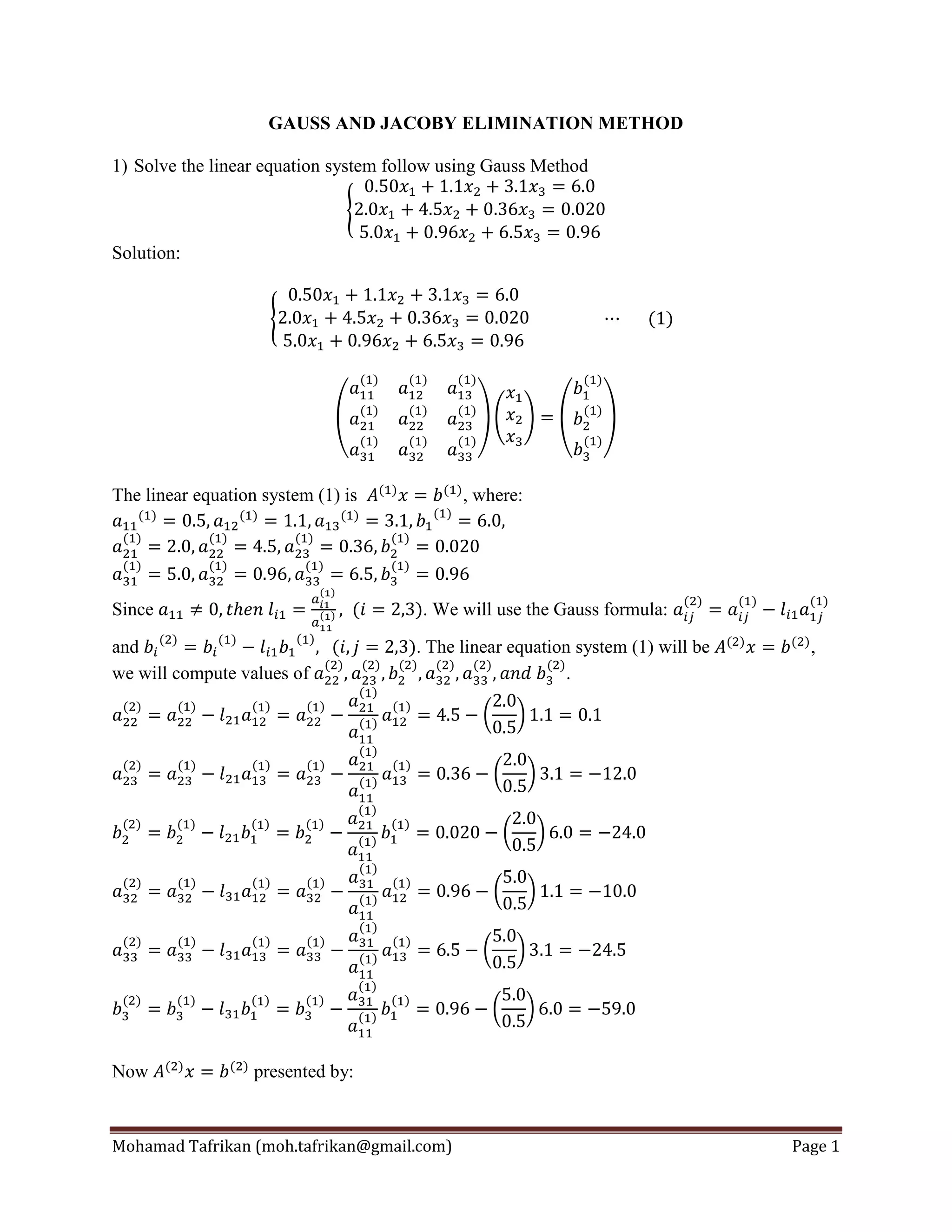 Jacobi method and lagrange interpolation | PDF