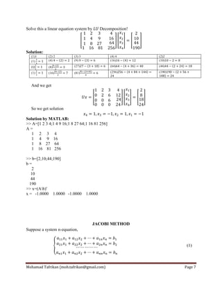 Jacobi method and lagrange interpolation | PDF