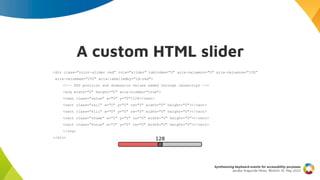 Synthesizing keyboard events for accessibility purposes | PPT