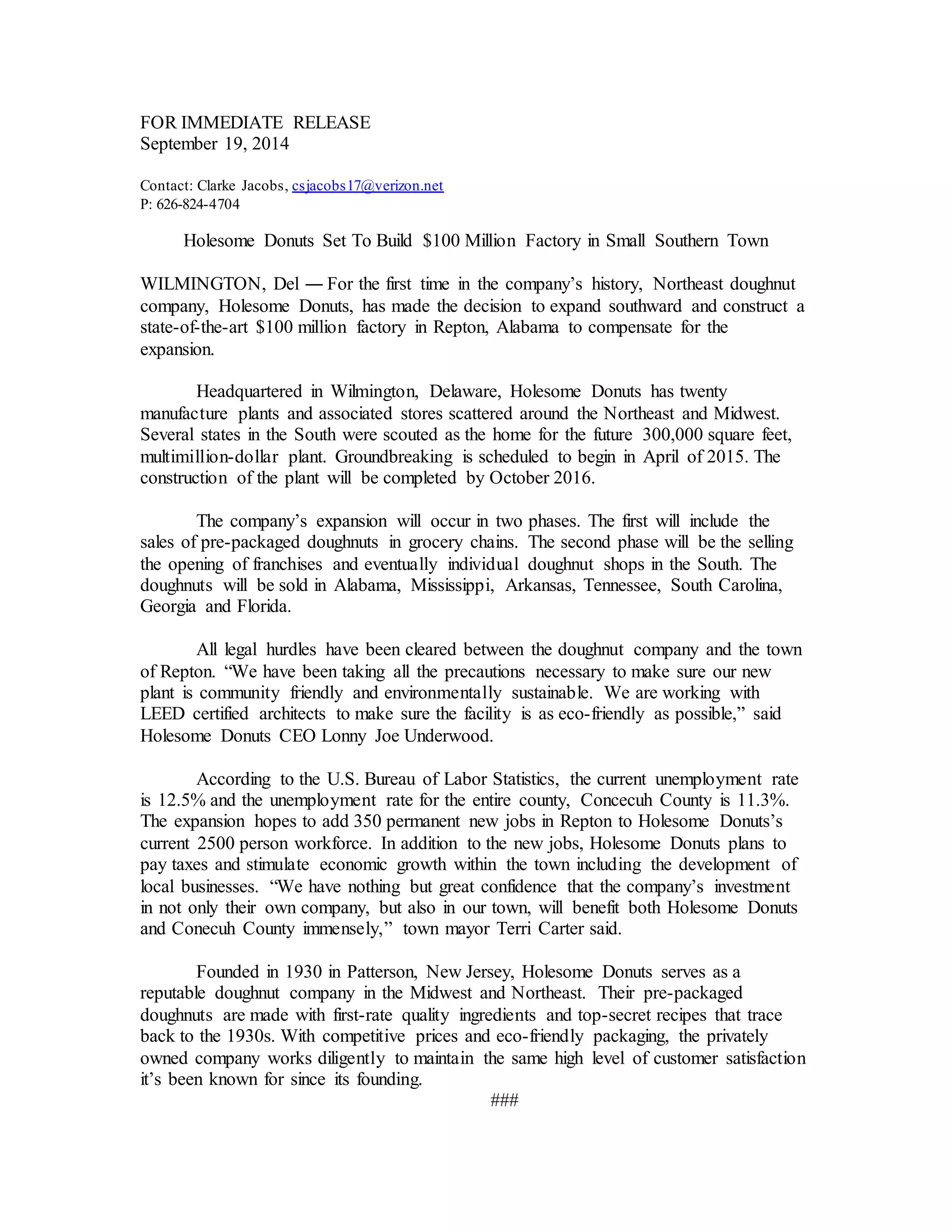 Press Release | DOCX