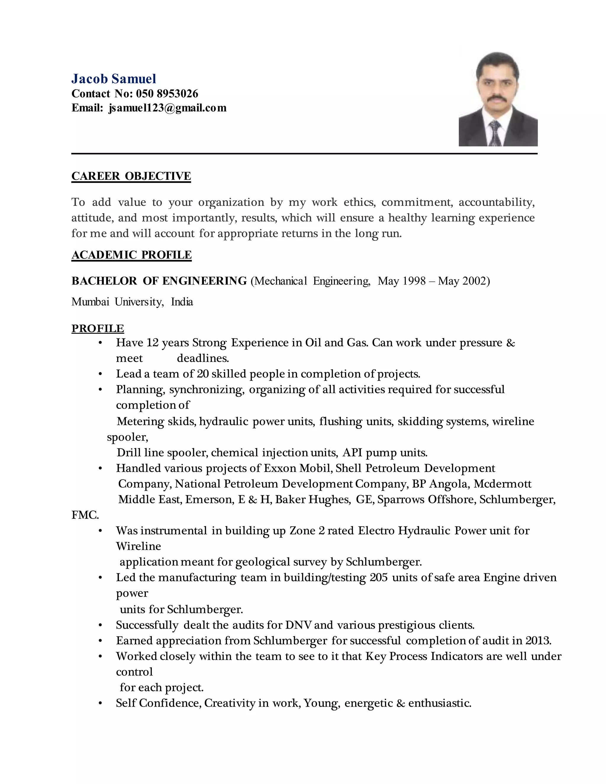 Jacob samuel cv | PDF