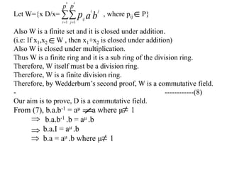 Jacobson Theorem | PPTX