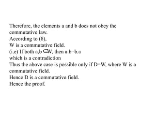 Jacobson Theorem | PPTX