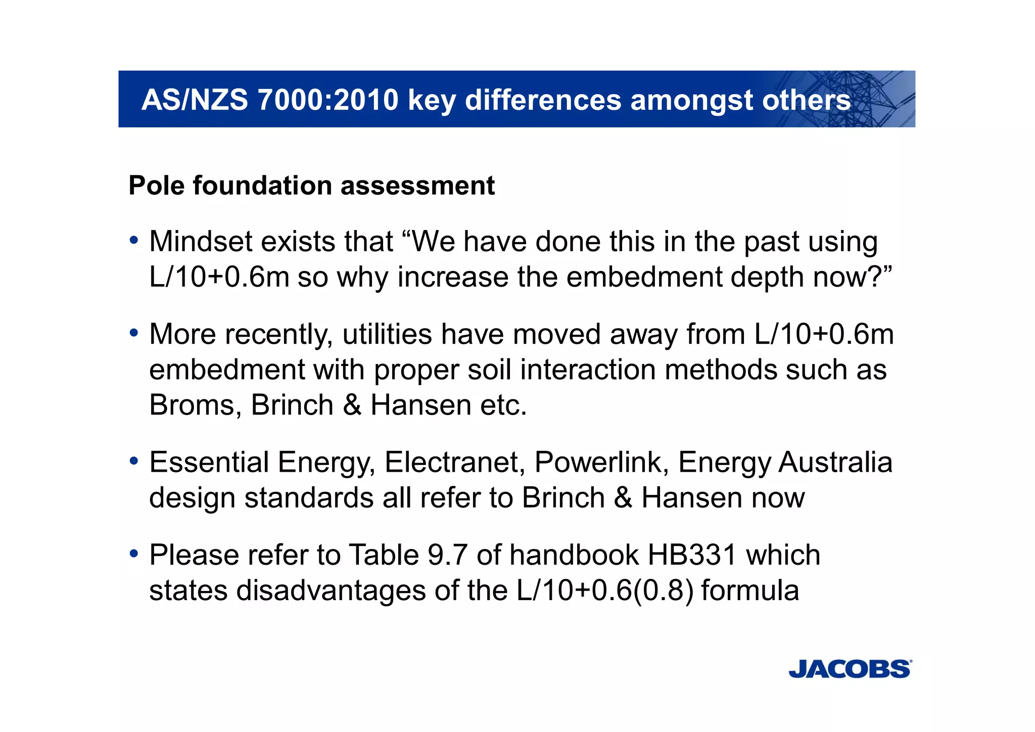 Jacobs Recent changes to transmission line design standards and the ...