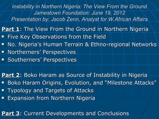 Jacob Zenn, JTF panel on Boko Haram, June 19 | PPT