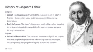 Jacquard Fabric Explained: Origins, Characteristics, and Uses | PDF