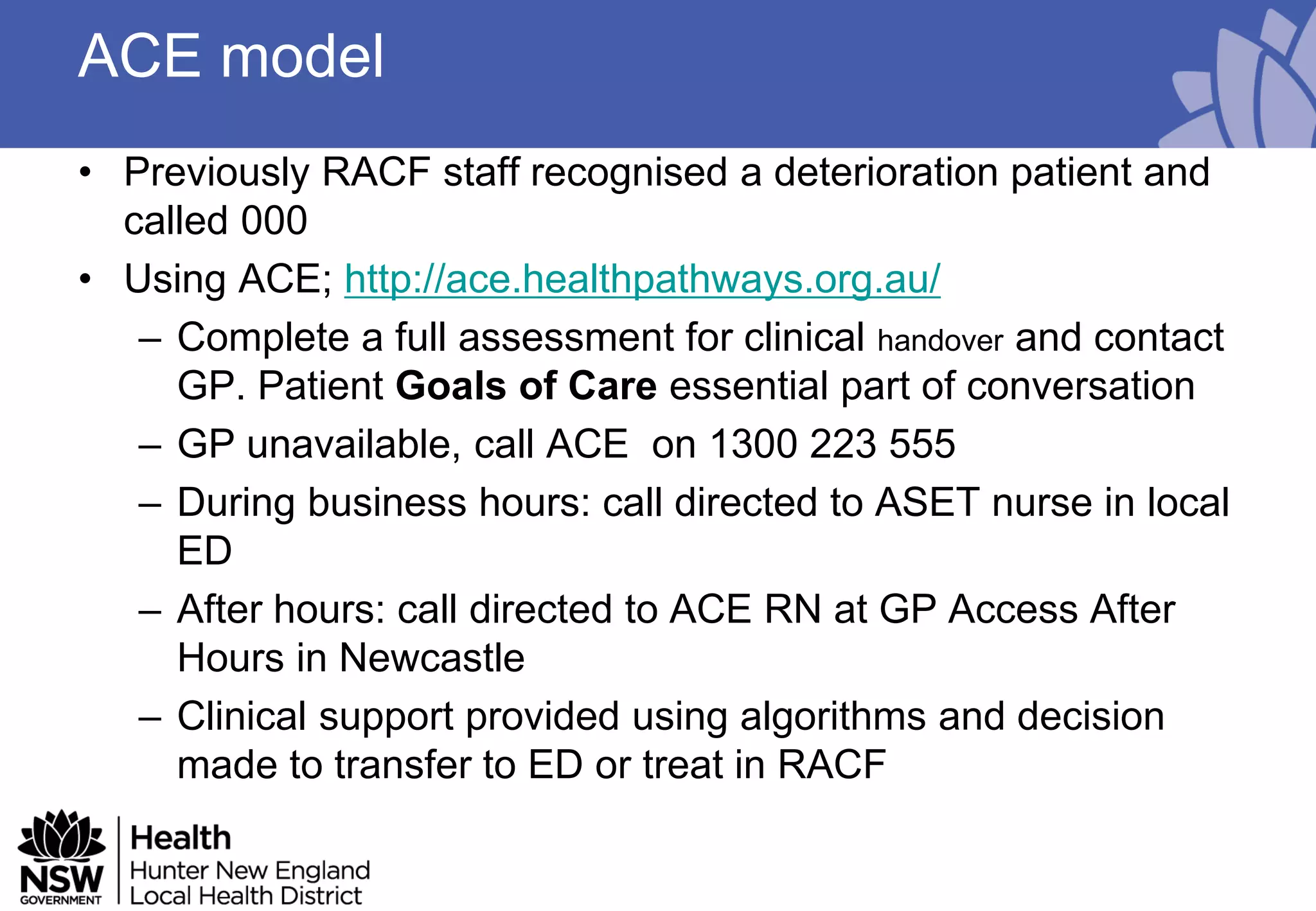 Improving hospital avoidance for aged care residents, | PDF