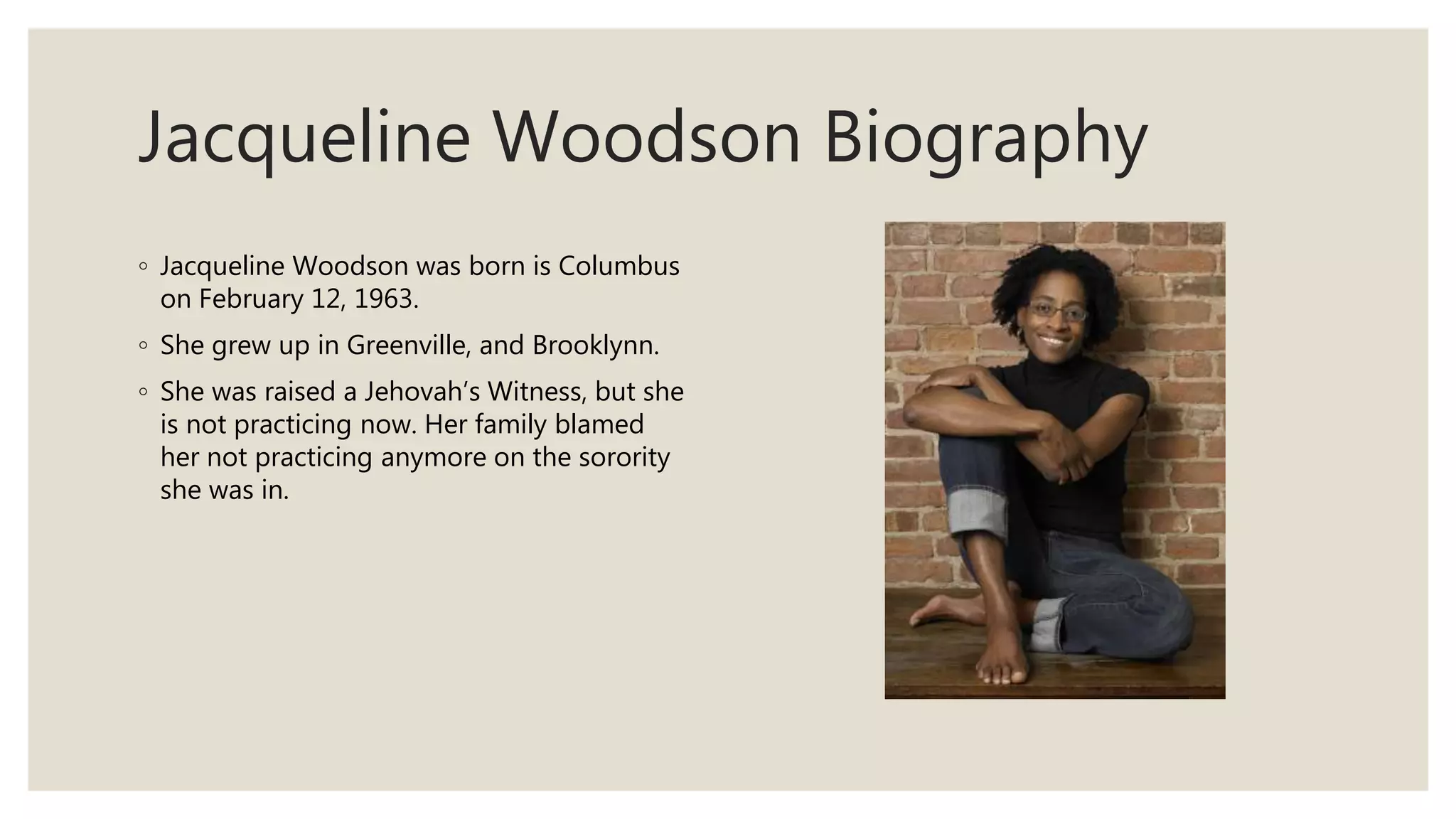 Jacqueline woodson | PPTX