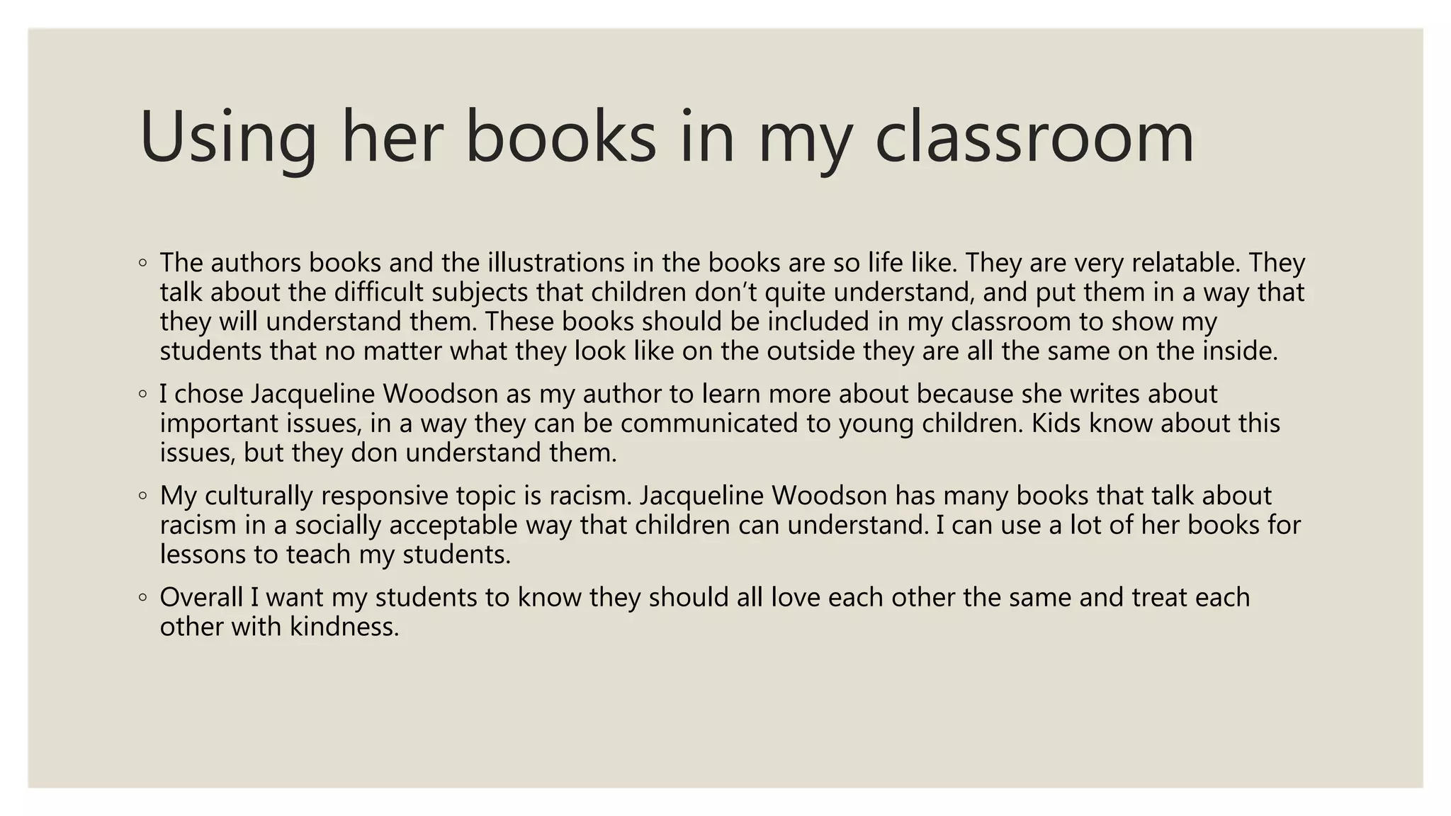 Jacqueline woodson | PPTX
