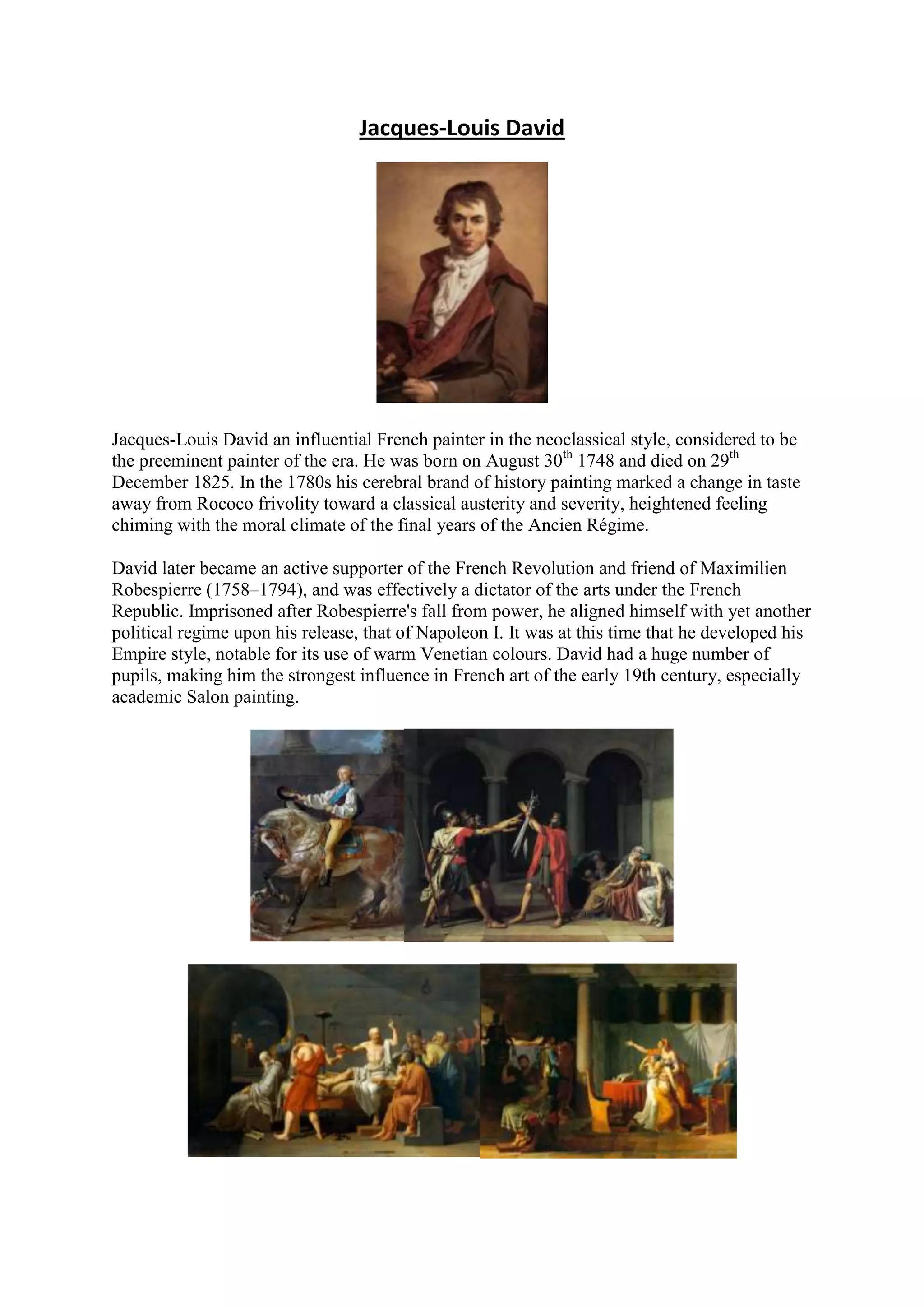 Jacques louis david | DOCX