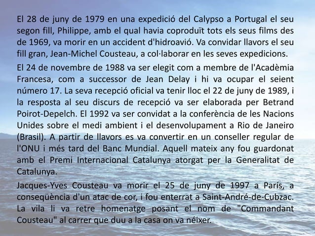 Jacques Yves Cousteau | PPT
