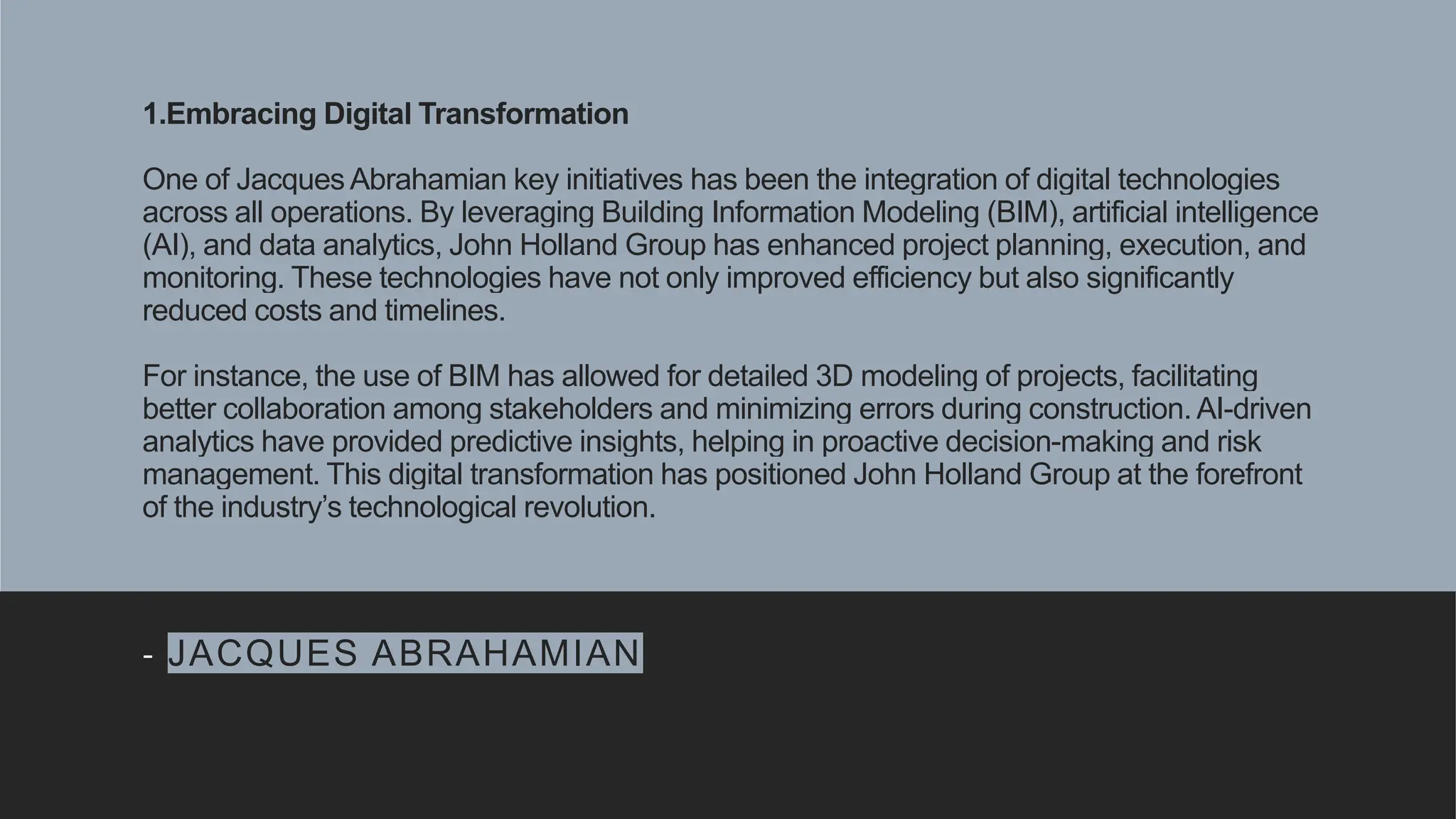 Pioneering Progress: Jacques Abrahamian Visionary Leadership in ...