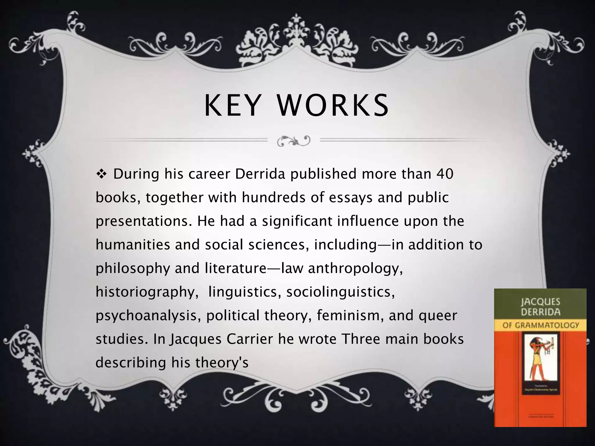 Jacques Derrida Media Philosopher | PPTX