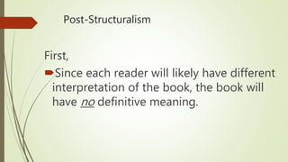 Jacques Derrida Post Structuralism