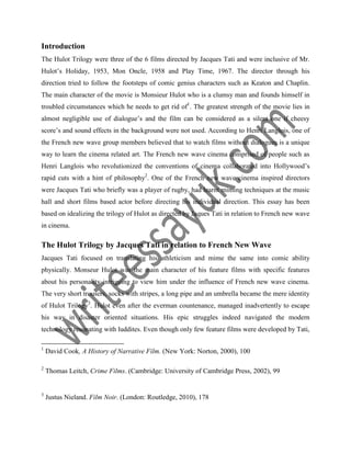 Jacques tati hulot trilogy and french new wave cinema | PDF | Movies ...