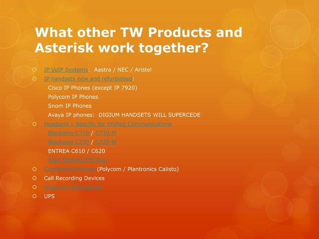Asterisk Phone Systems | PPT