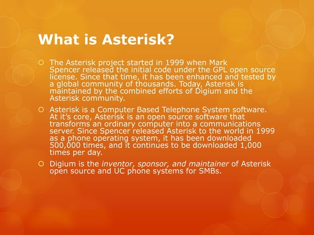 Asterisk Phone Systems | PPT