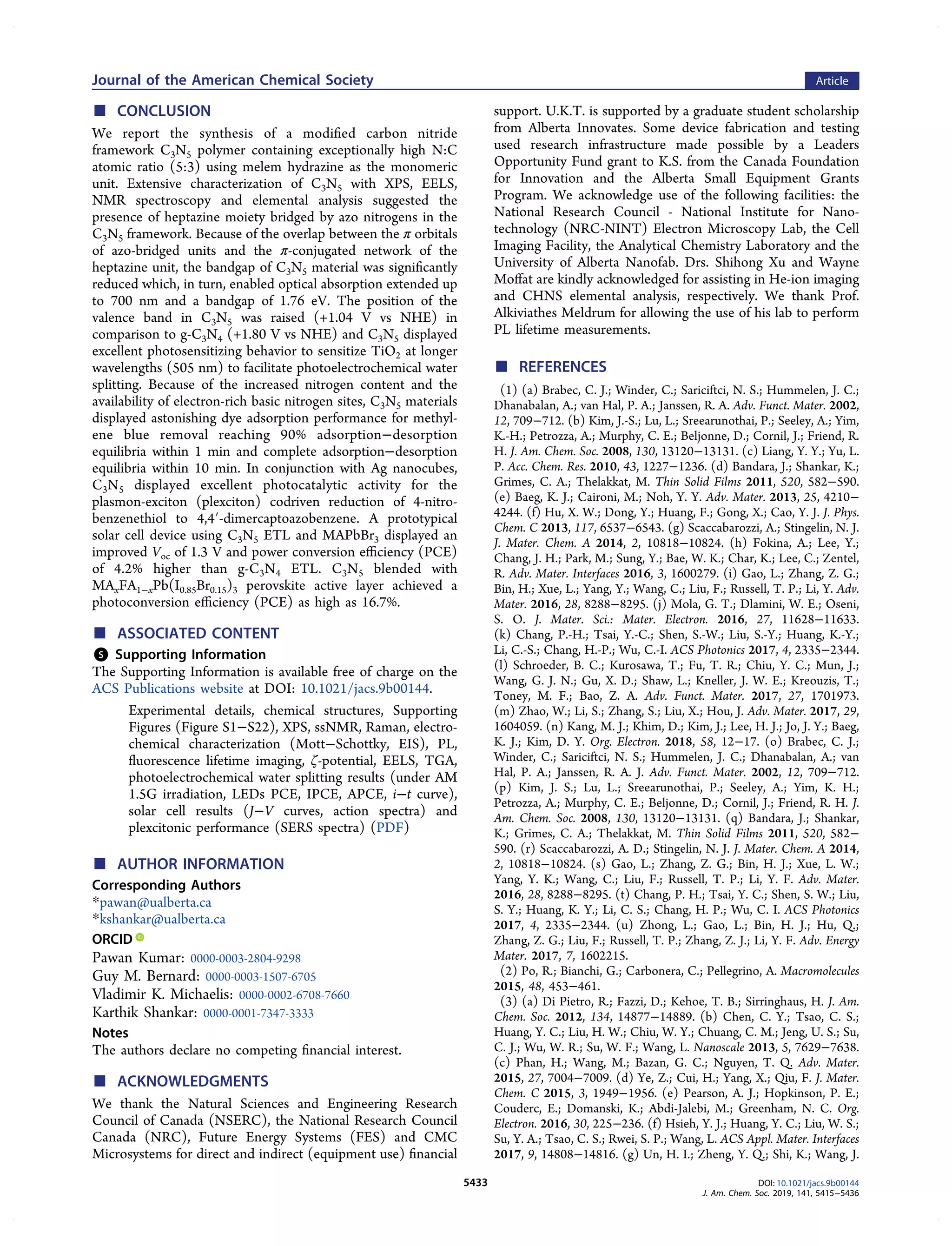 C3N5: A Low Bandgap Semiconductor Containing an Azo-Linked Carbon ...