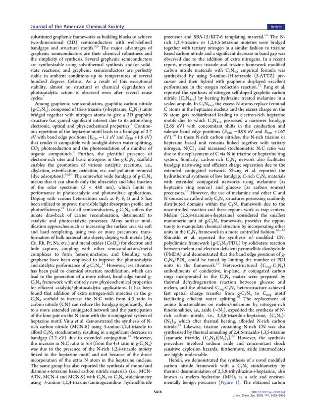 C3N5: A Low Bandgap Semiconductor Containing an Azo-Linked Carbon ...