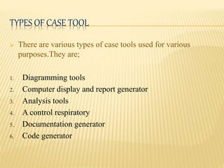 JAD , JAP and CASE tools | PPTX