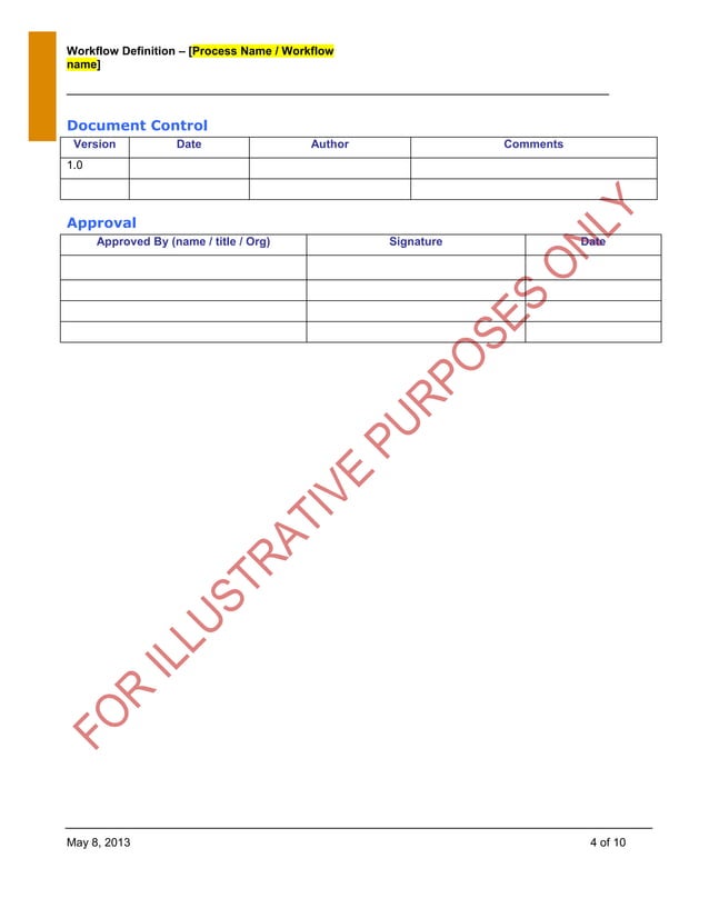 Jad approach and workflow definition template | PDF