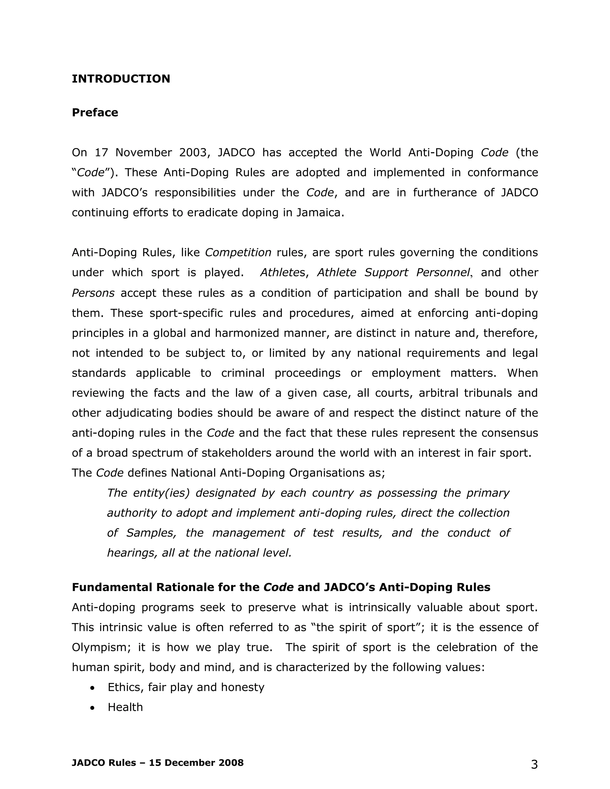 JADCO Anti- Doping Rules | PDF