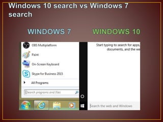 COMPARISON OF WINDOWS 7 AND WINDOWS 10 | PPTX