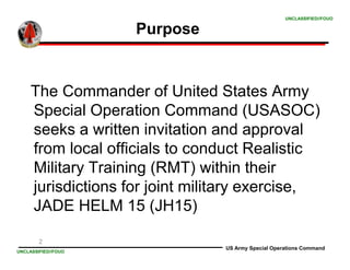Command US Army Special Operations Command | PPT