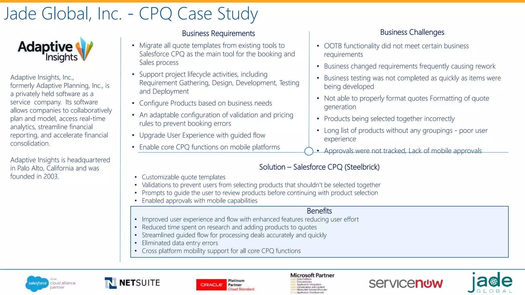 Case Study: Salesforce CPQ (Configure Price Quote) for Software as a Service Company | PPTX ...