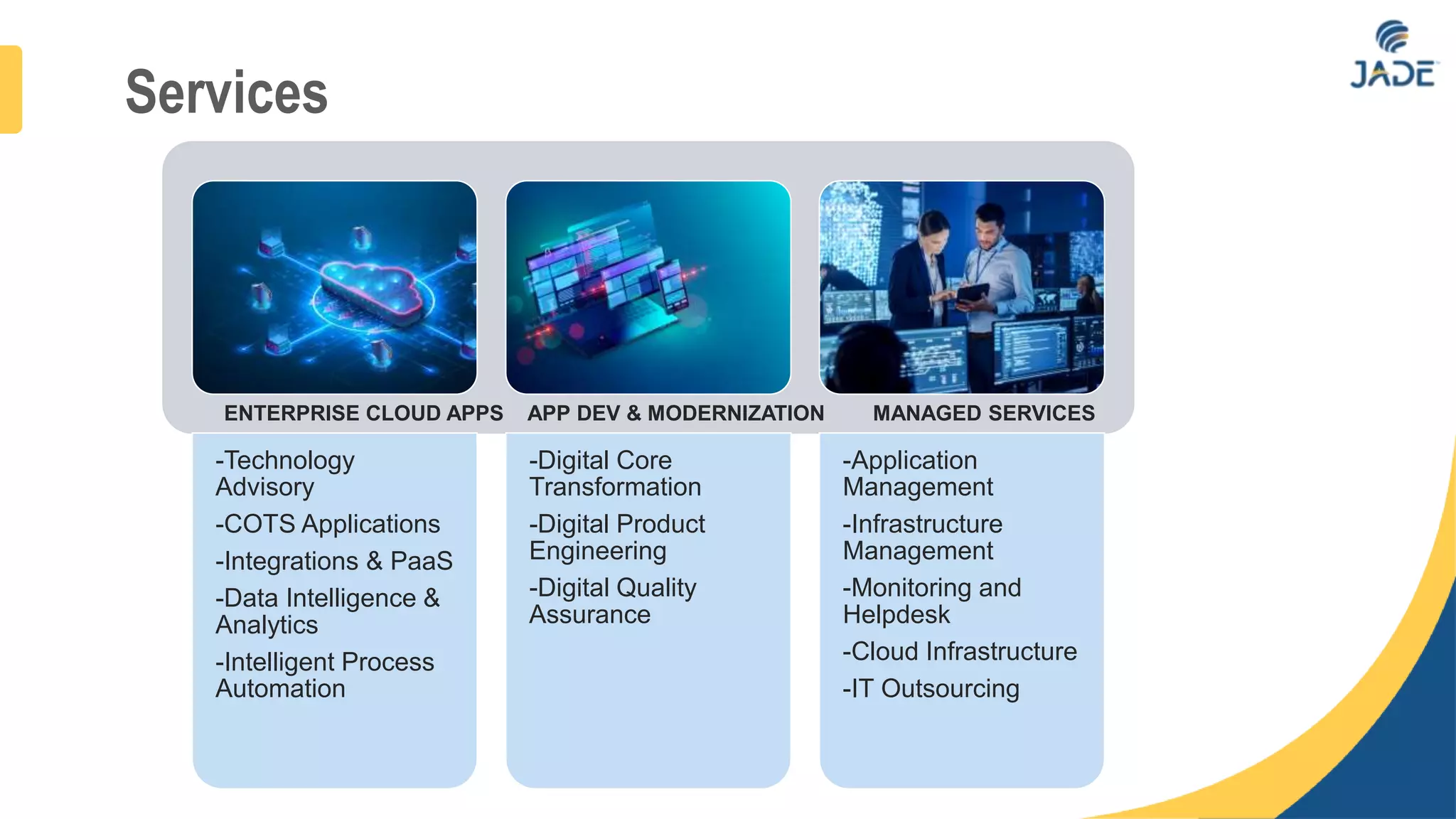 Jade Global Digital Transformation & Cloud Consulting Partner - Overview | PPT