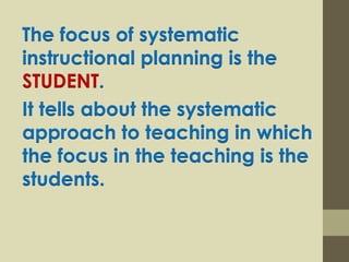 systematic approach to teaching | PPT