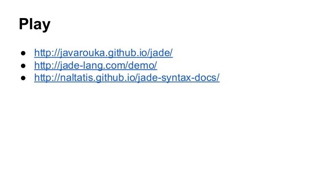 Jade template for okjsp