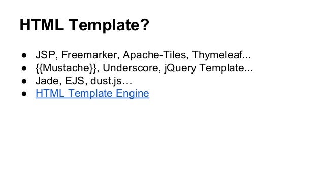 Jade template for okjsp