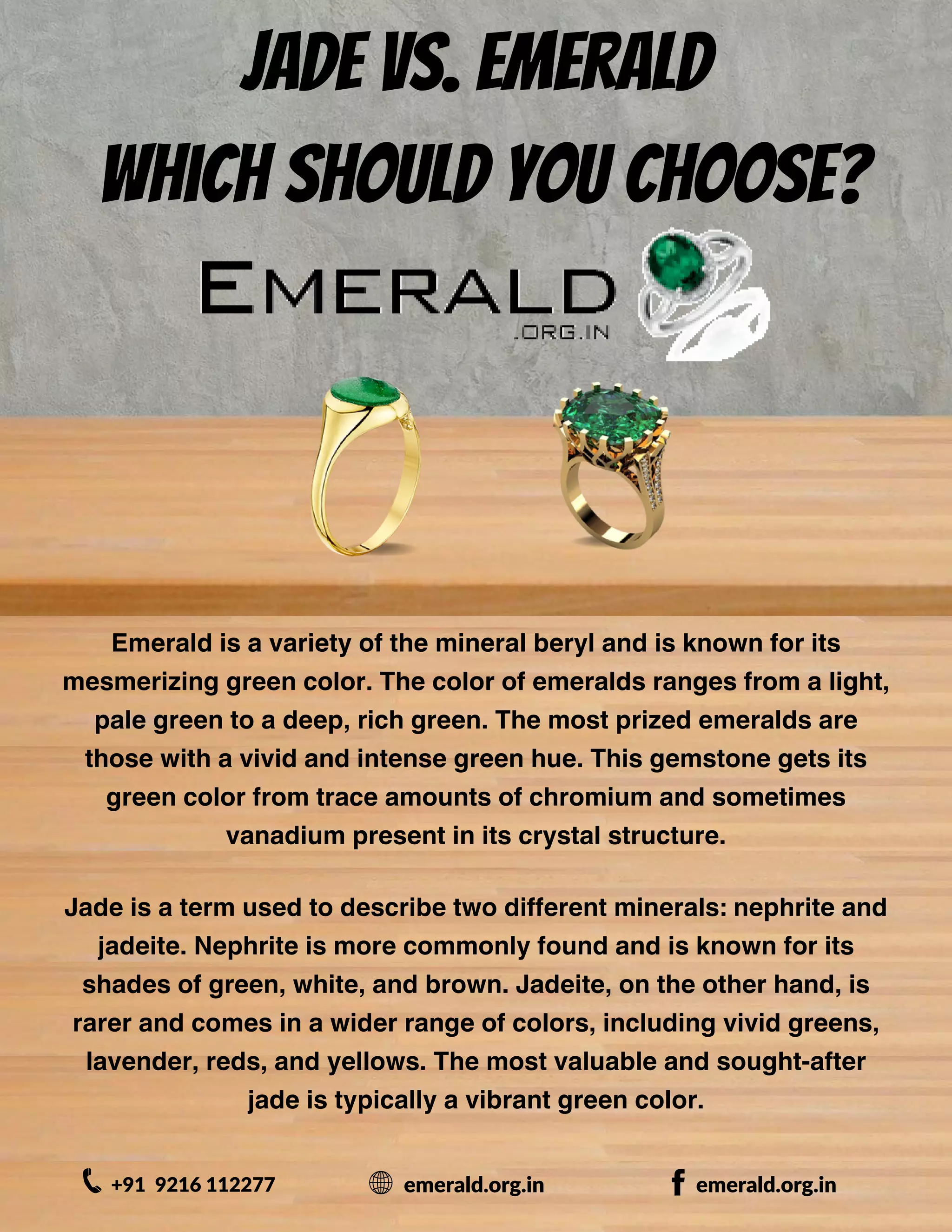 Jade vs. Emerald: Which Should You Choose? | PDF