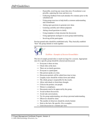 JAD Guidelines | PDF