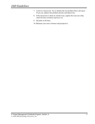 JAD Guidelines | PDF