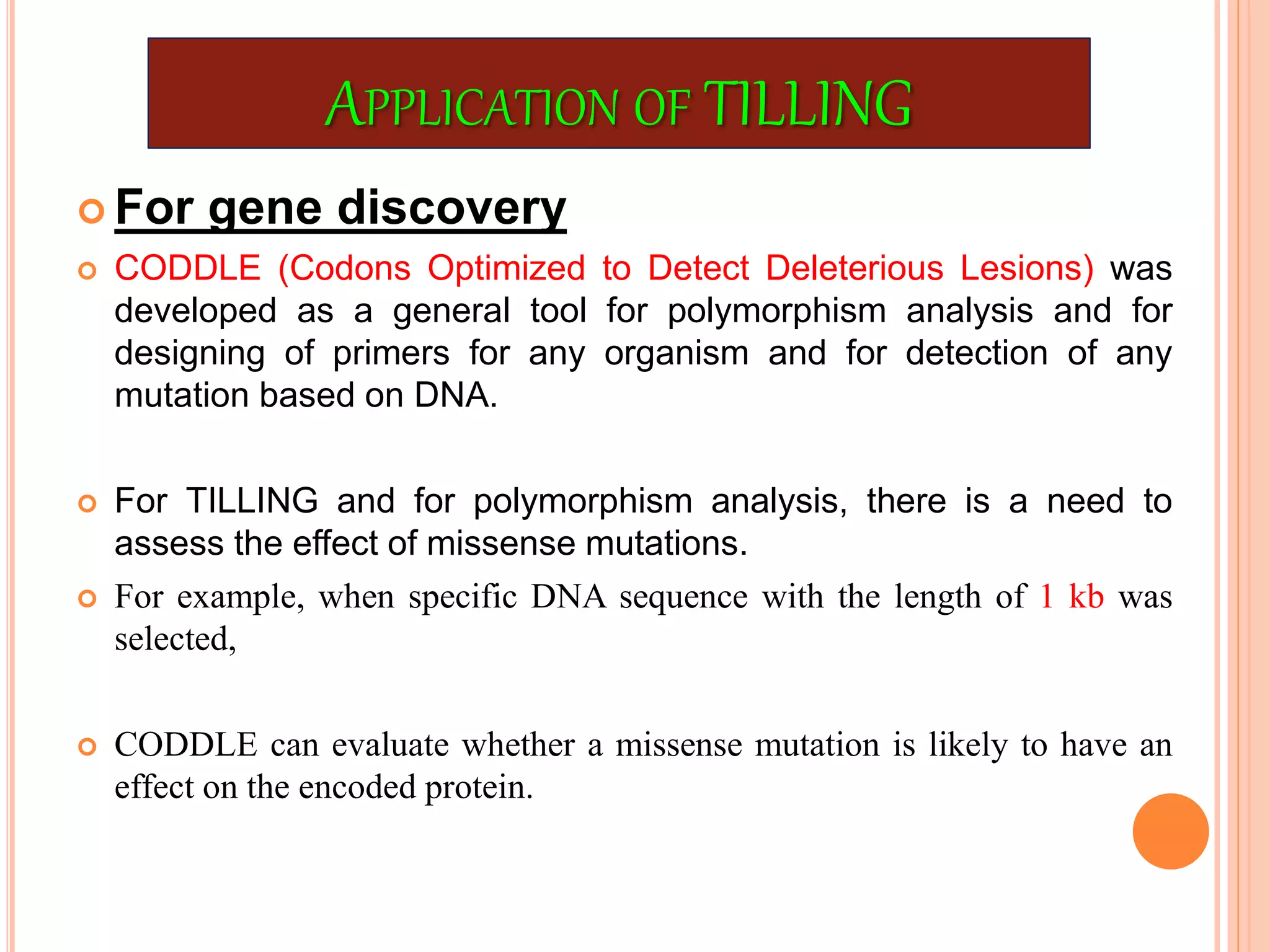 TILLING & Eco-TILLING : Reverse Genetics Approaches for Crop ...