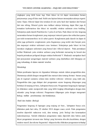 Laporan Rudaceos Rock, Air Batu, Banyu Asin, Sumatera Selatan | PDF