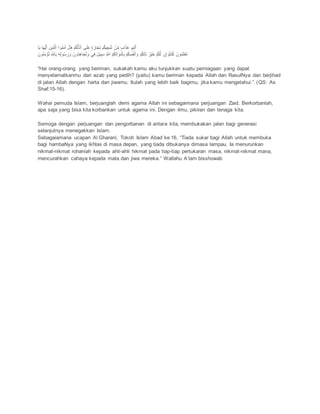 Jadilah pemuda laksana zubair | DOCX