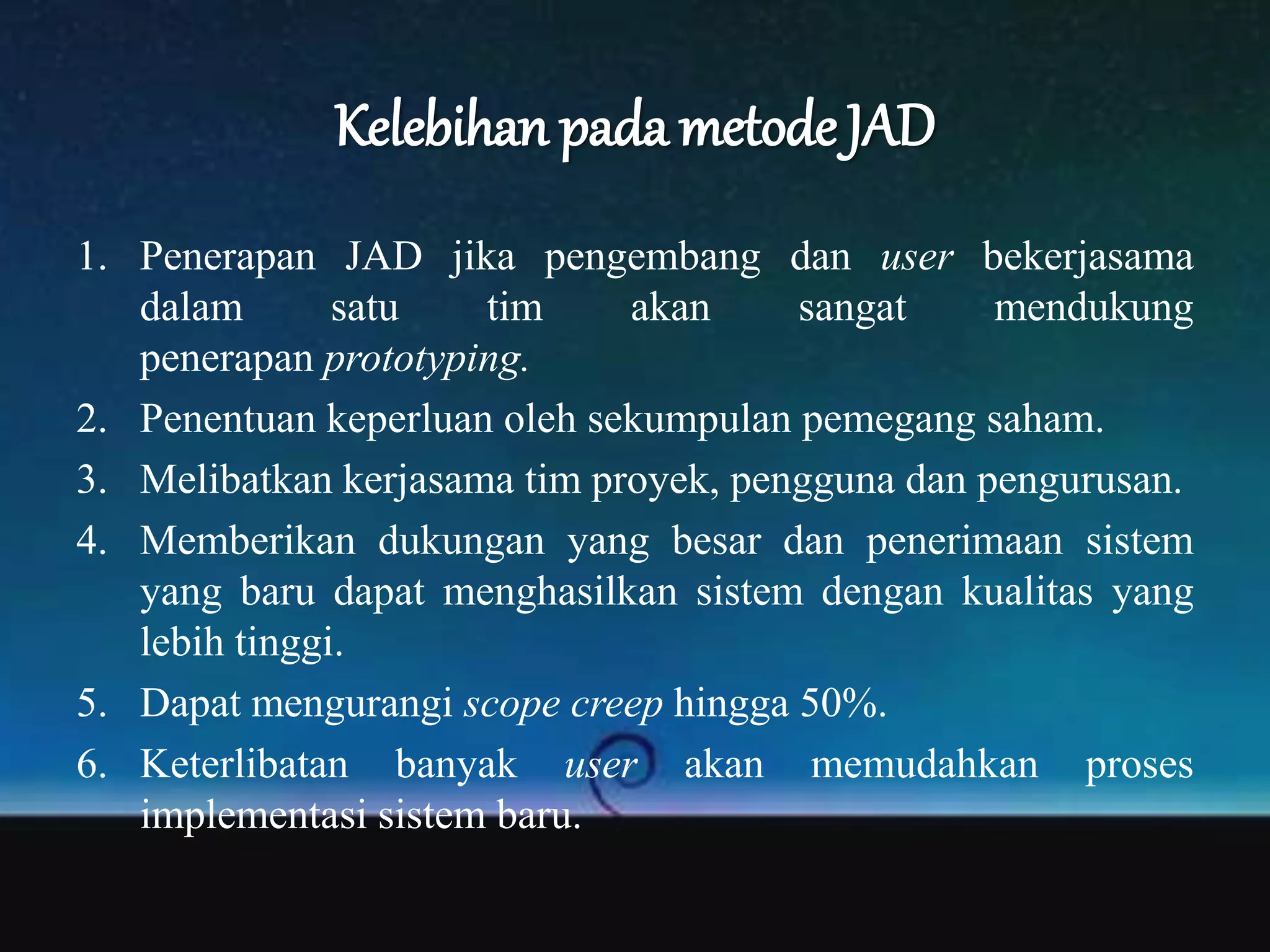 metode pengembangan JAD | PPTX