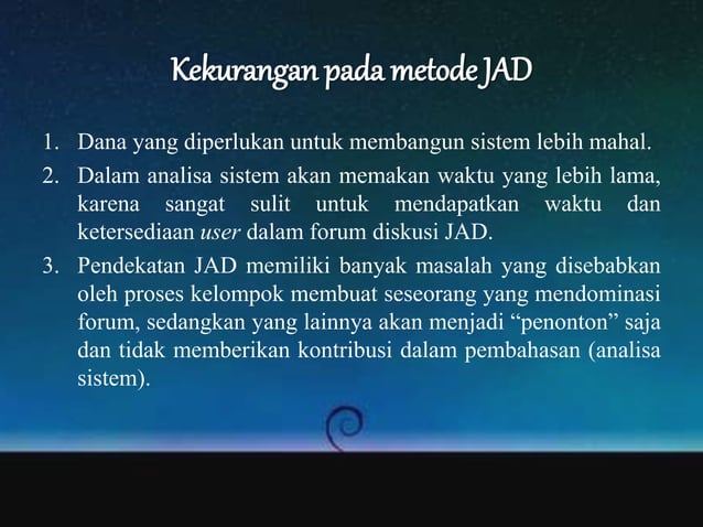 metode pengembangan JAD | PPTX