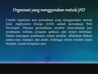 metode pengembangan JAD | PPTX