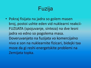 Jadrena fuzija | PPTX