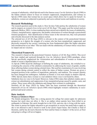 Subalternity and subjugation in the postcolonial literature by Javed Mohsin Hashmi & Imtiaz ...