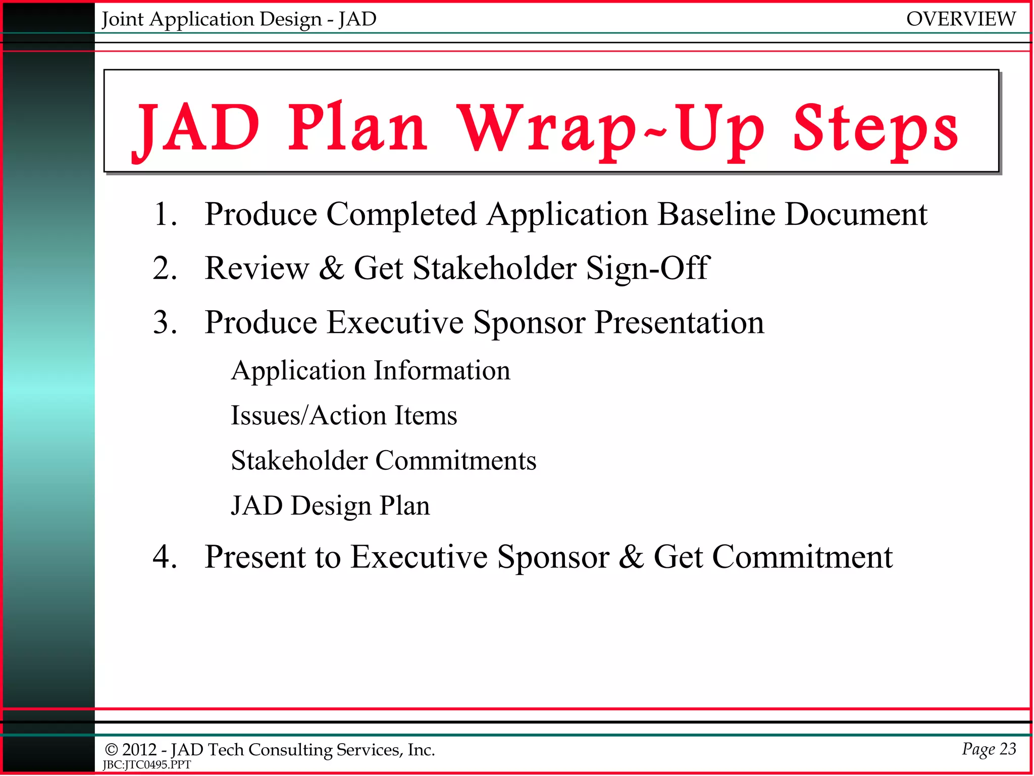 JAD - Joint Application Development | PPT