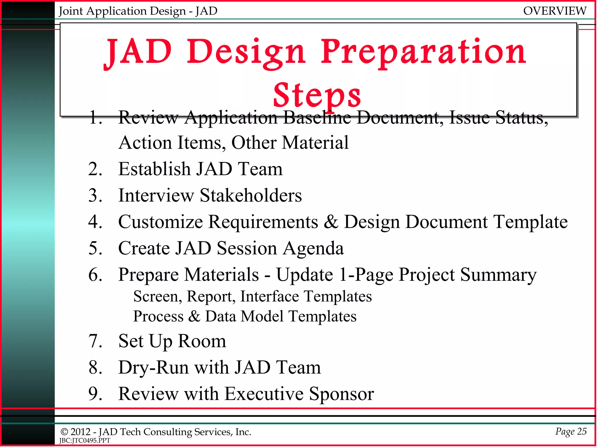 JAD - Joint Application Development | PPT
