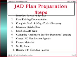 JAD - Joint Application Development | PPT